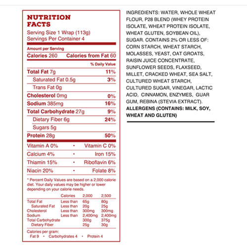 Wraps-Nutrition | Bodyfirst Nutrition